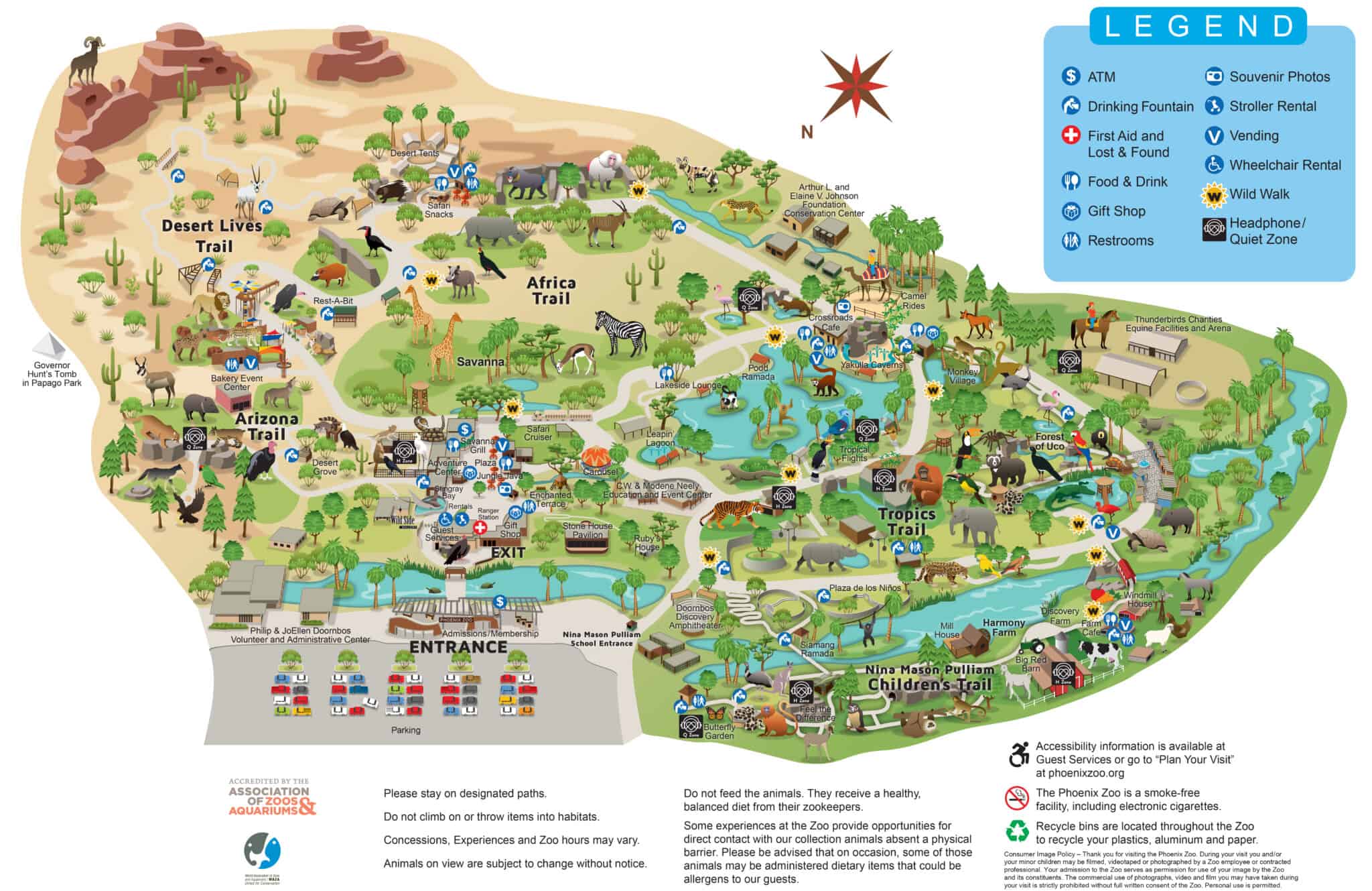 Zoo Map - Phoenix Zoo